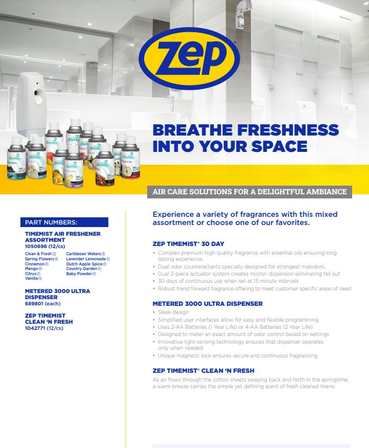 Breathe Freshness Into Your Spaces – Zep Inc.