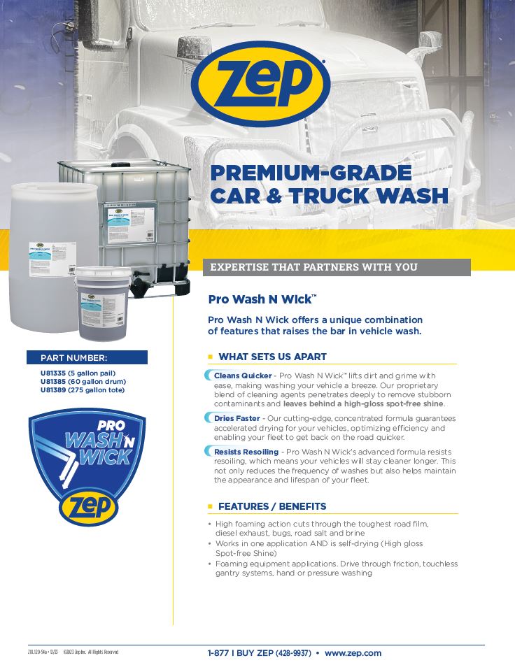Premium-Grade Car & Truck Wash – Zep Inc.