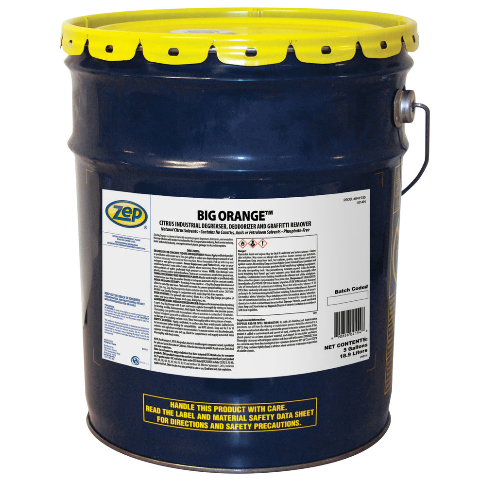 Zep Big Orange Citrus Industrial Degreaser, Deodorizer & Graffiti Remo ...