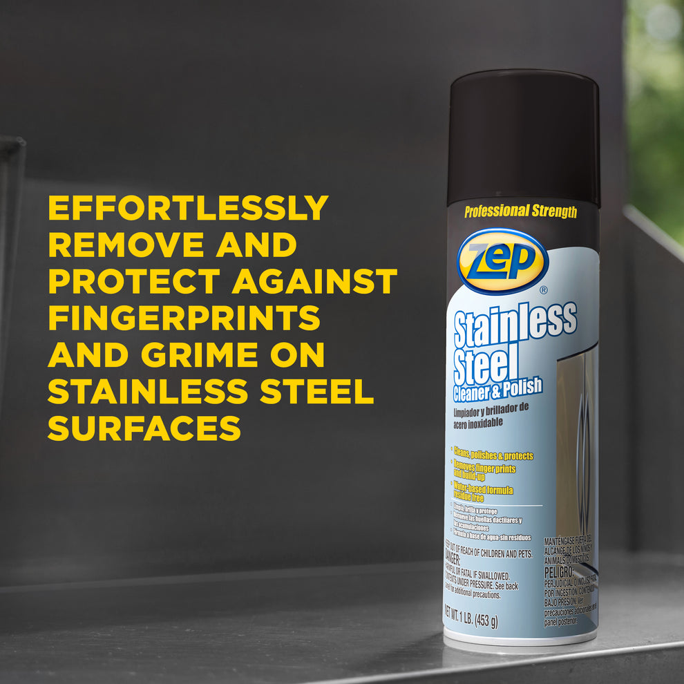 Stainless Steel Cleaner and Polish Spray - 18 Ounce – Zep Inc.