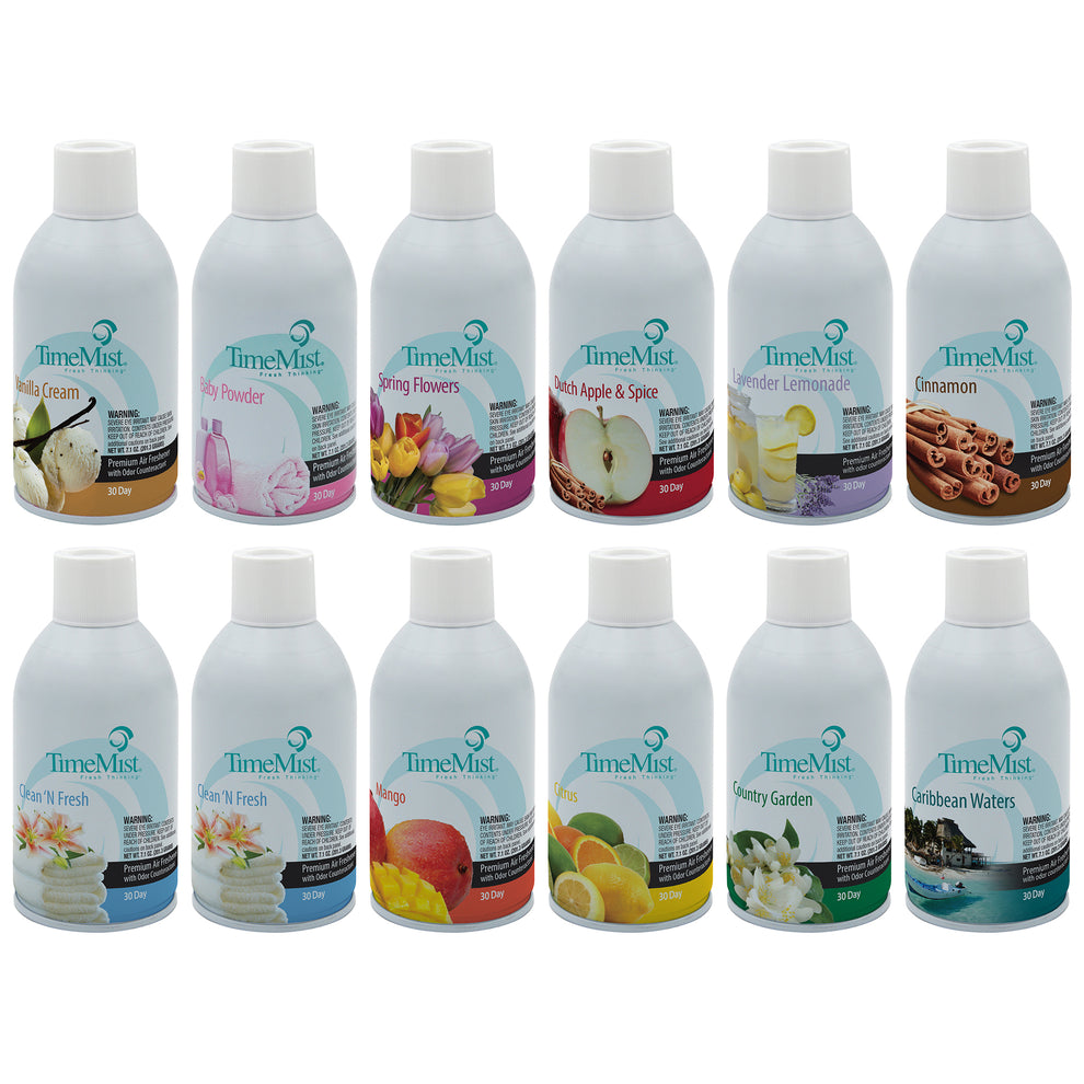 TimeMist Mixed Assortment Premium Metered Air Freshener Refills (Case ...