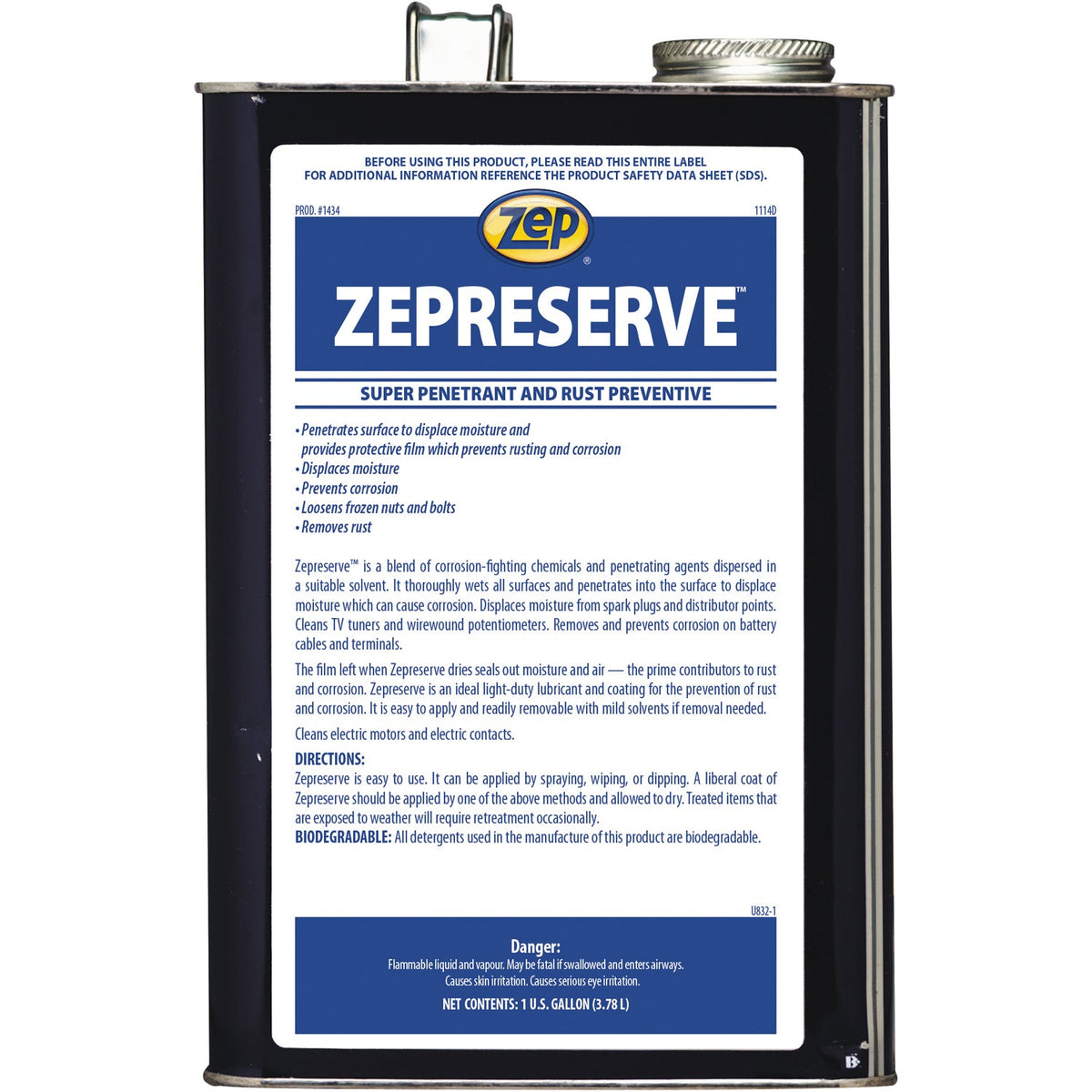 Zepreserve Super Penetrant and Rust Preventative Liquid - 1 Gallon ...