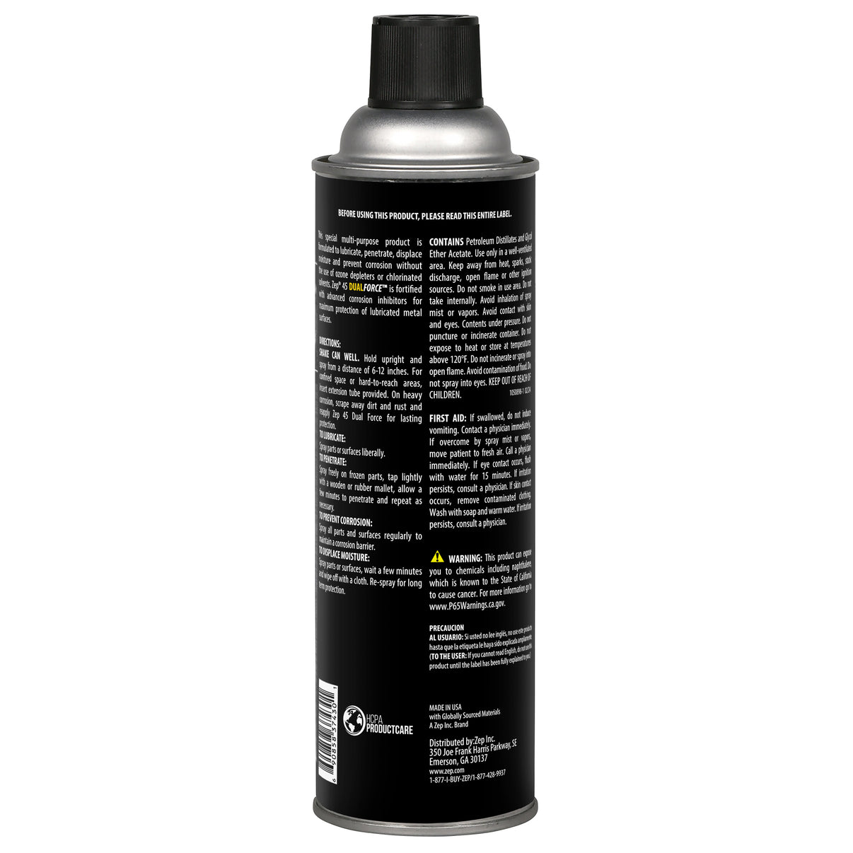 Zep 45 Dual Force Lubricant and Penetrant – Reduces Friction and Wear ...