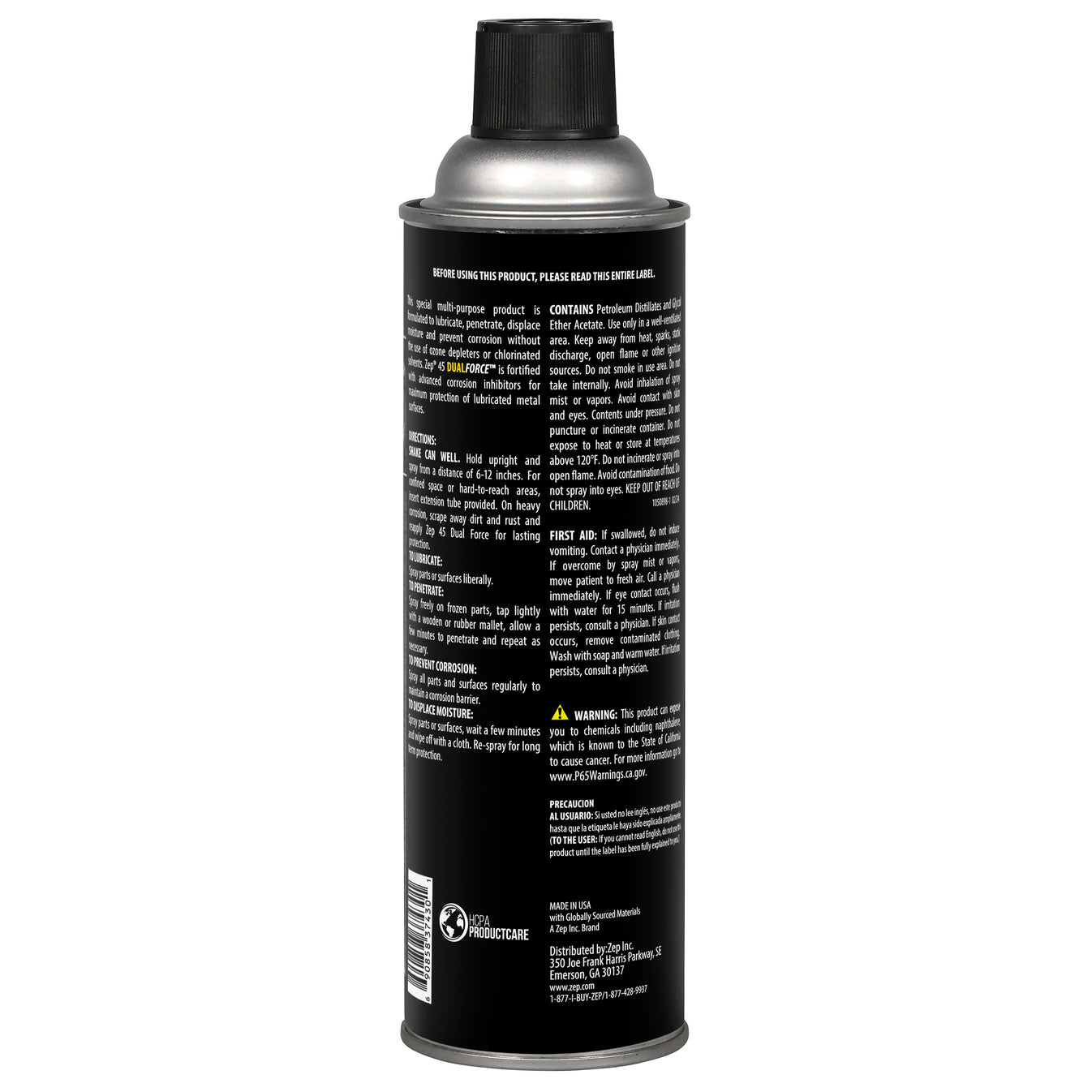 Zep 45 Dual Force Lubricant and Penetrant – Reduces Friction and Wear ...