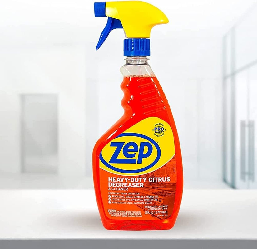Zep Heavy-Duty Citrus Degreaser and Cleaner – Removes Grease – 24 oz ...