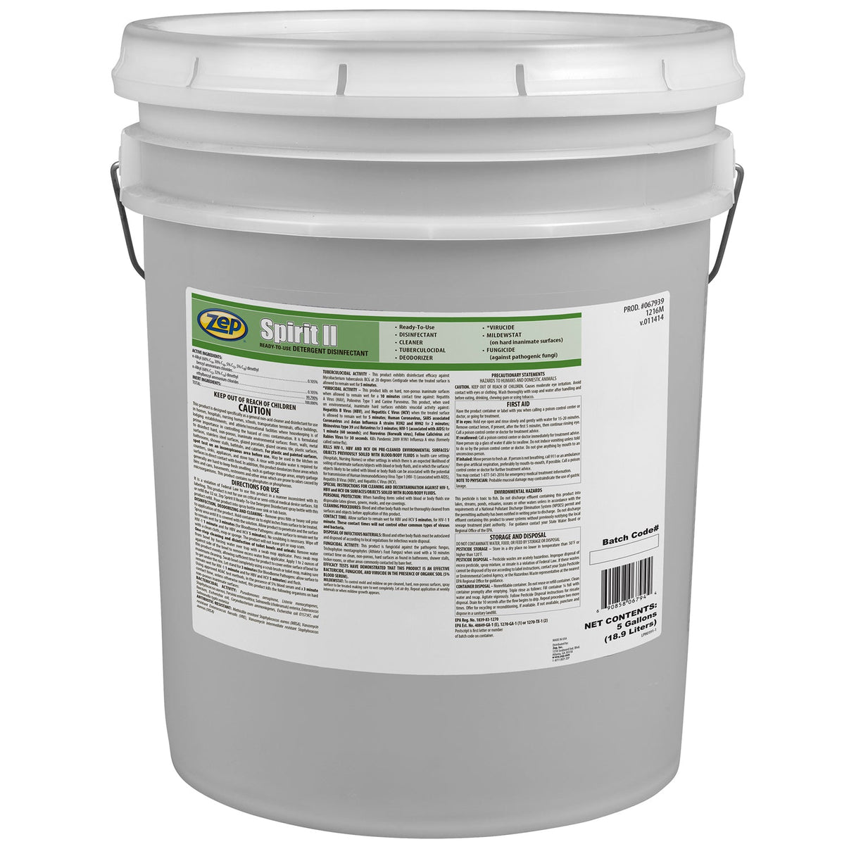 Spirit II Disinfectant – Zep Inc.
