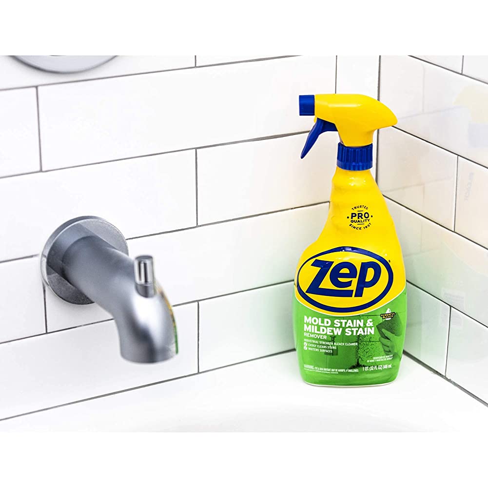 Zep Mold Stain and Mildew Stain Remover – Powerful Bleach Formula – 32 ...