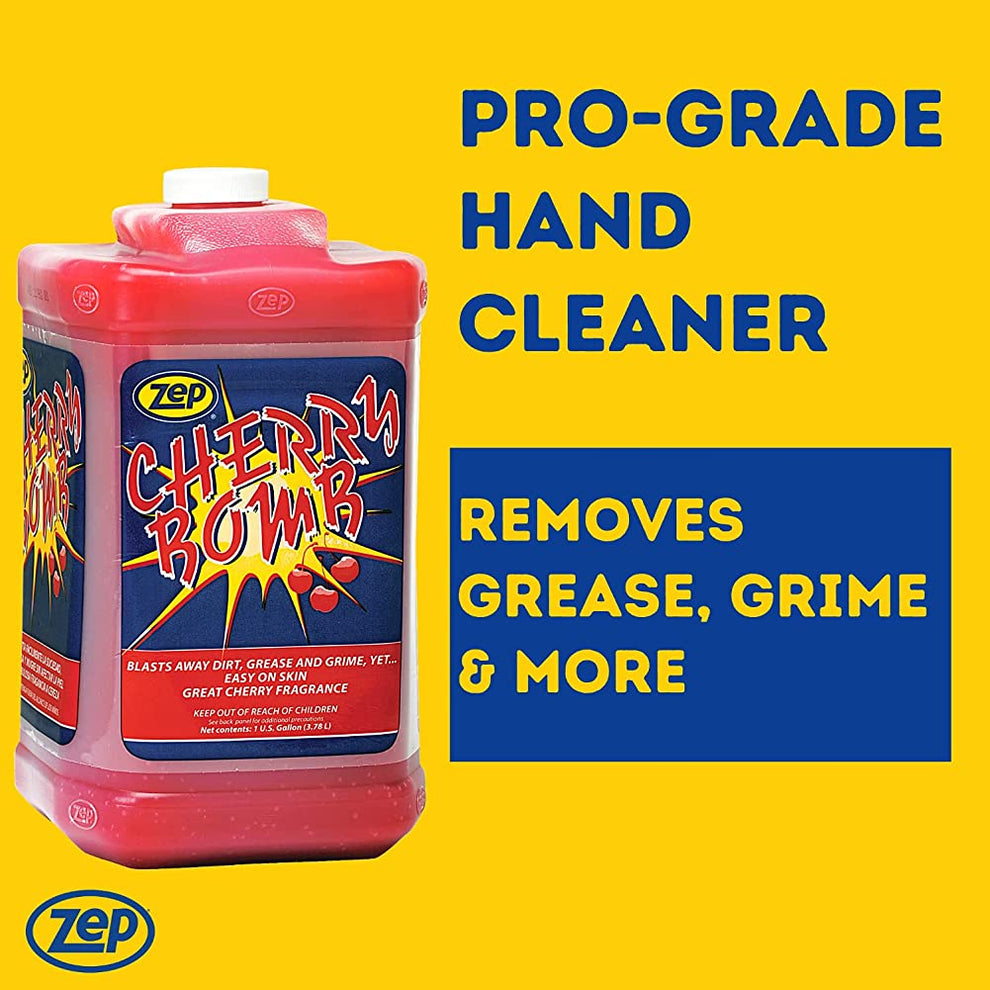 Zep Cherry Bomb Hand Cleaner with Pumps– Removes Stubborn Industrial S ...
