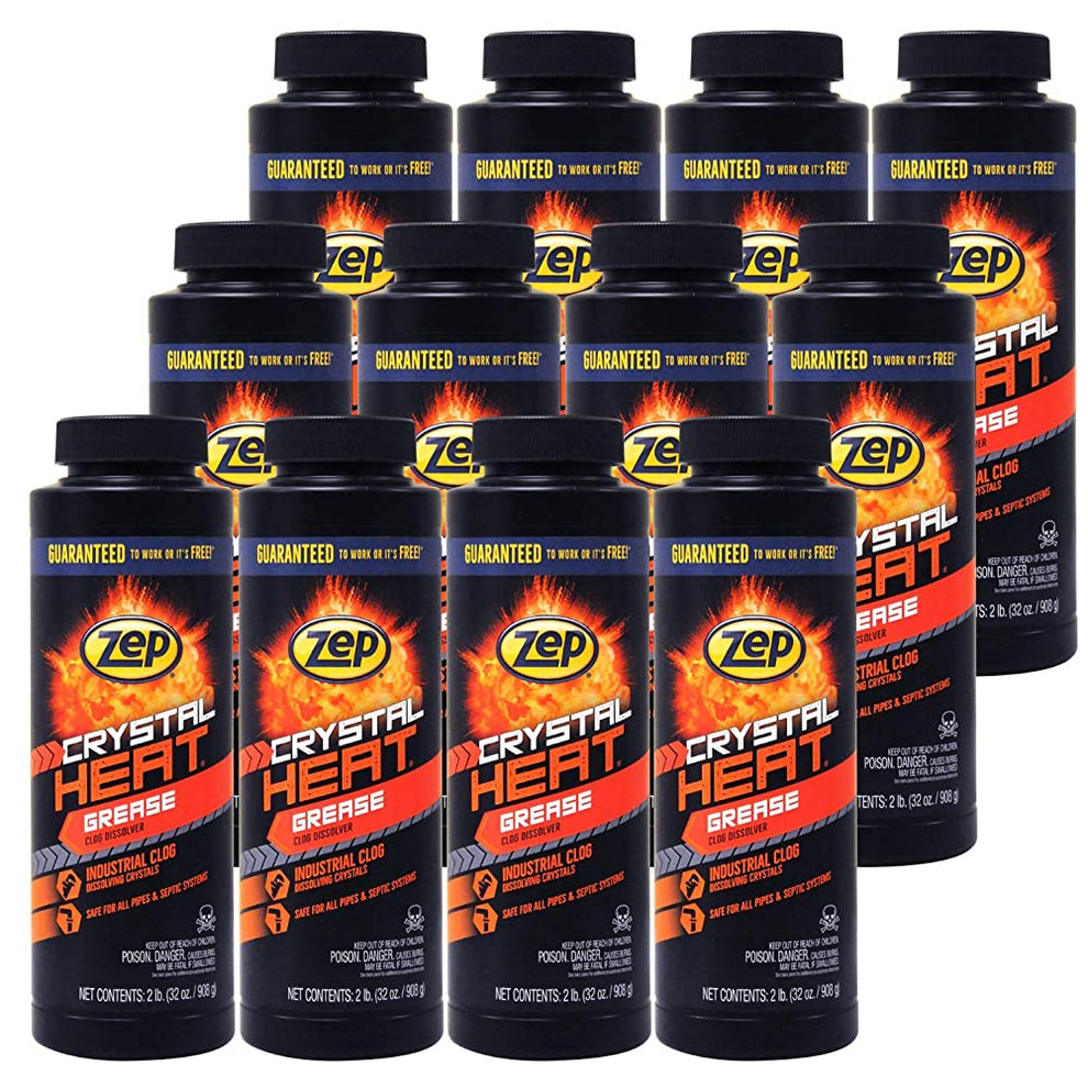 Zep Crystal Heat Grease Clog Dissolver – Melts Grease and Grime – 32 o ...