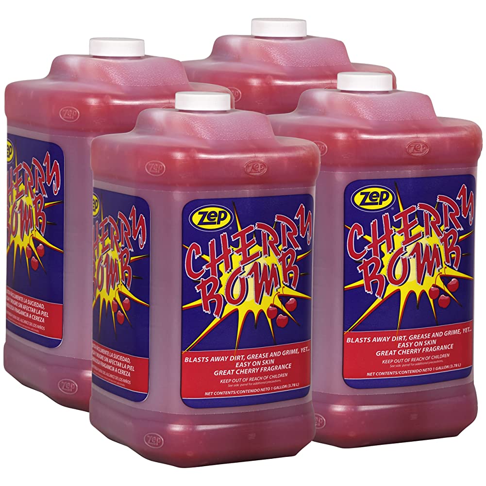 Zep Cherry Bomb Hand Cleaner with Pumps– Removes Stubborn Industrial S ...
