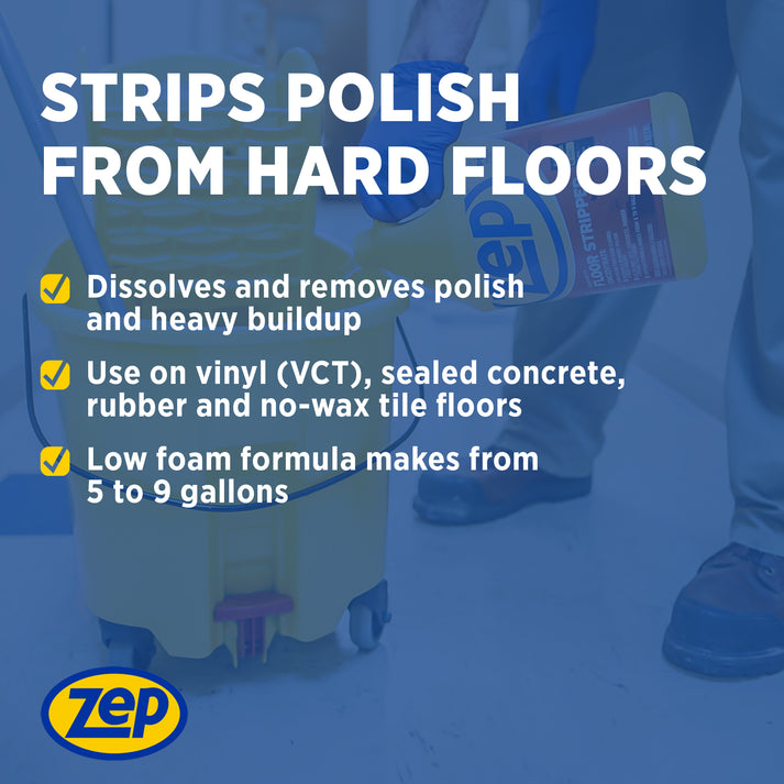 Zep Heavy-Duty Floor Stripper Concentrate – Removes Heavy Polish Build ...