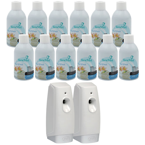 TimeMist Premium Metered Air Freshener Refills, Clean & Fresh (Case of ...