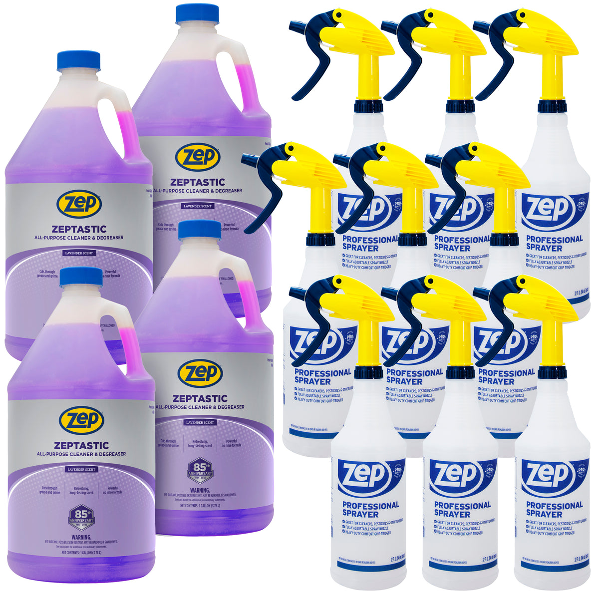 Zeptastic All-Purpose Cleaner and Degreaser With Lavender Scent 1 Gal ...