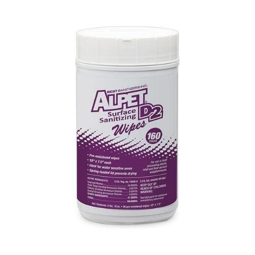 Alpet D2 Surface Sanitizing Wipes, Pre-Moistened – Zep Inc.