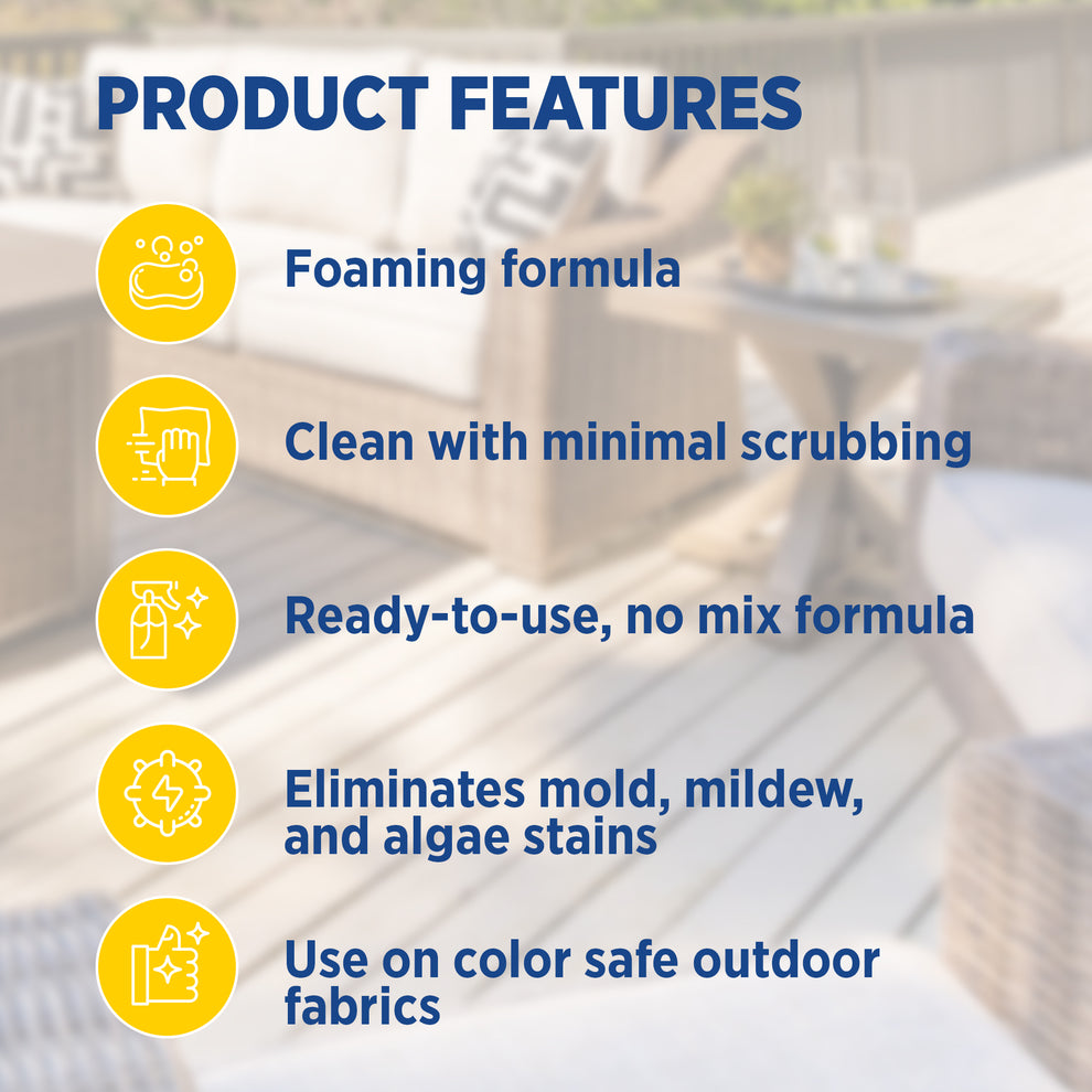 Zep Outdoor Foaming Cleaner & Brightener - Bleach Cleaner - 32 oz ...