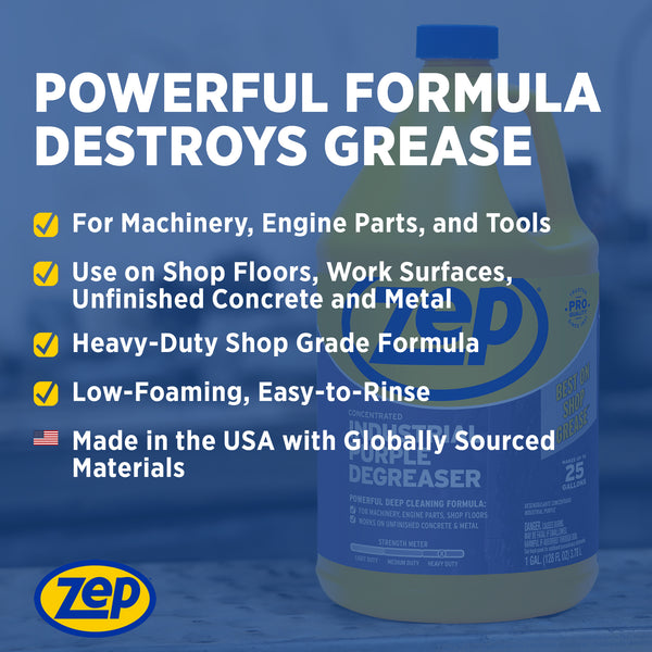 Zep Industrial Purple Cleaner and Degreaser – Engine Degreaser – 1 Gal ...