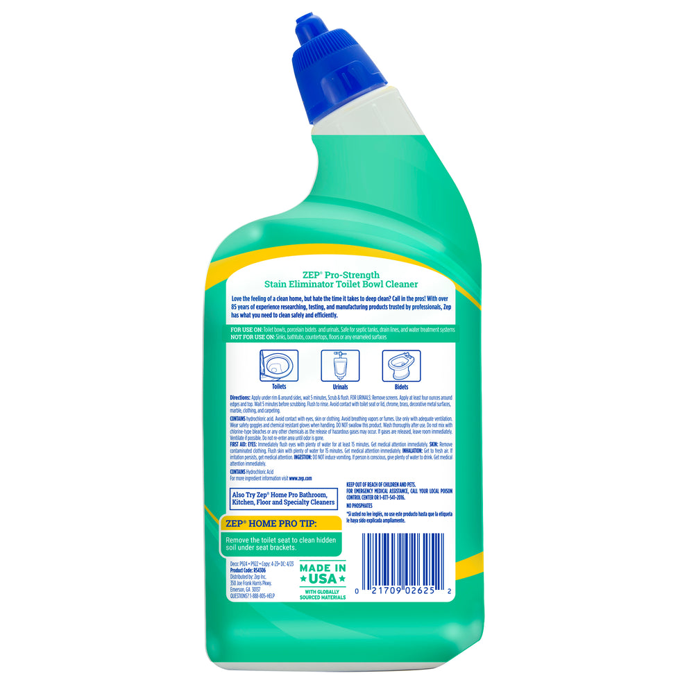 Zep Home Pro Stain Eliminator Toilet Bowl Cleaner - Dissolves Rust Sta ...