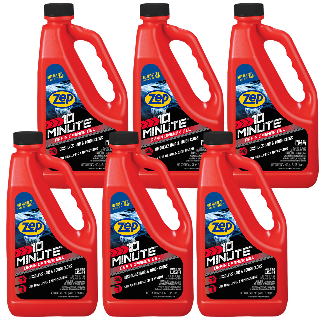 Zep 10 Minute Drain Opener Gel – Dissolves Hair and Clogs – 64 oz – Zep ...