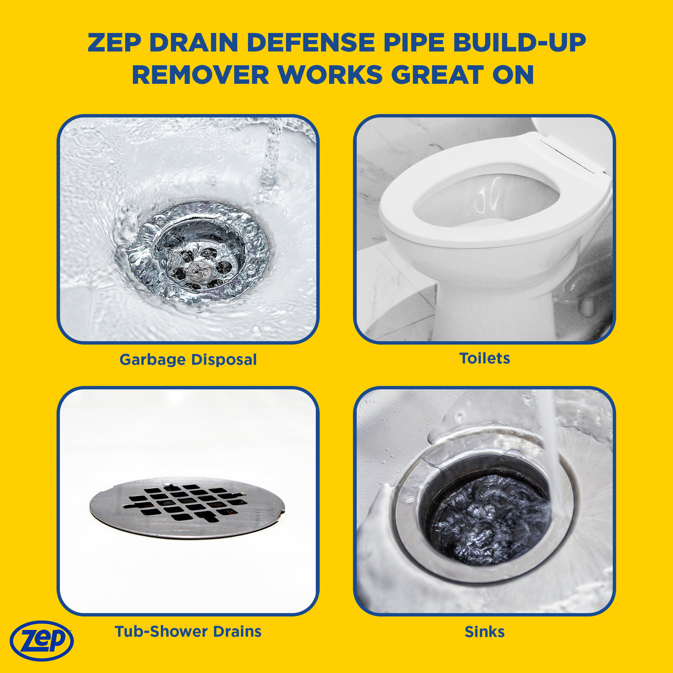 Zep Drain Defense - Pipe Build-up Remover - 64 oz – Zep Inc.