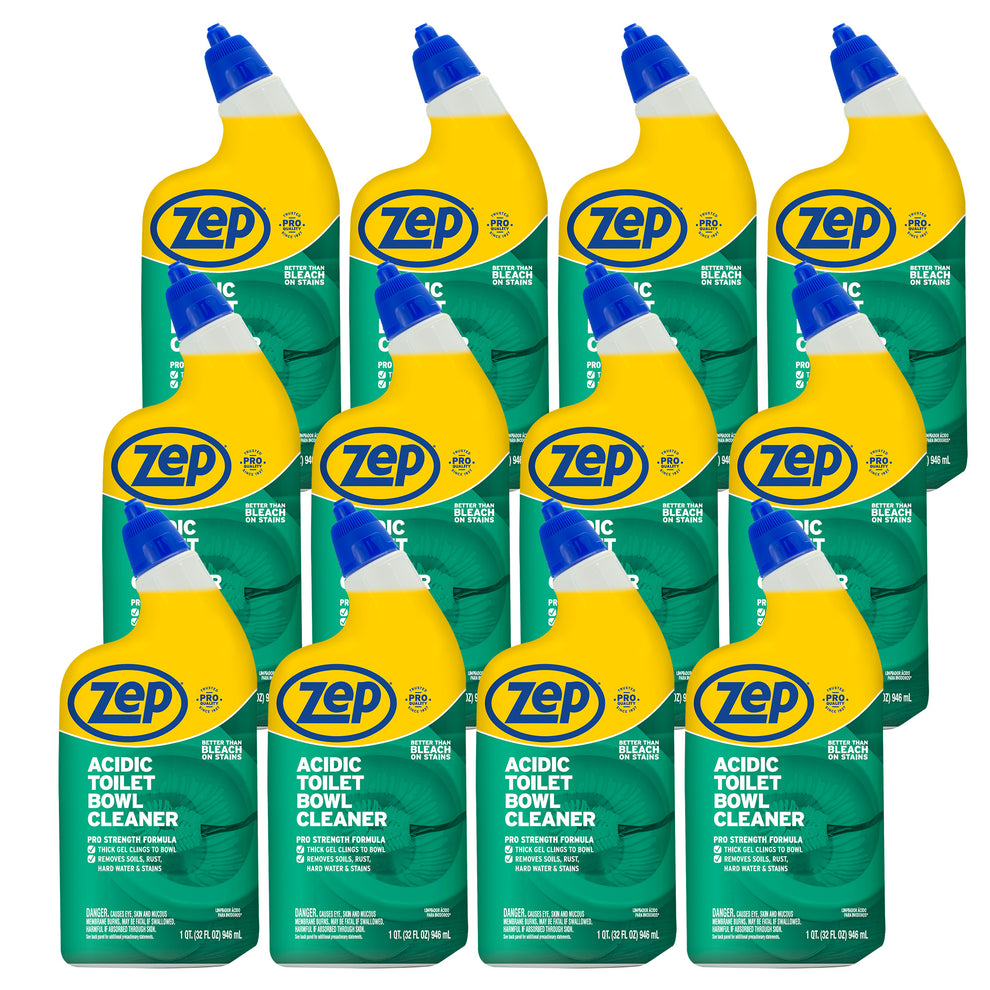 Zep Acidic Toilet Bowl Cleaner – Removes Hard Water Stains – 32 oz ...
