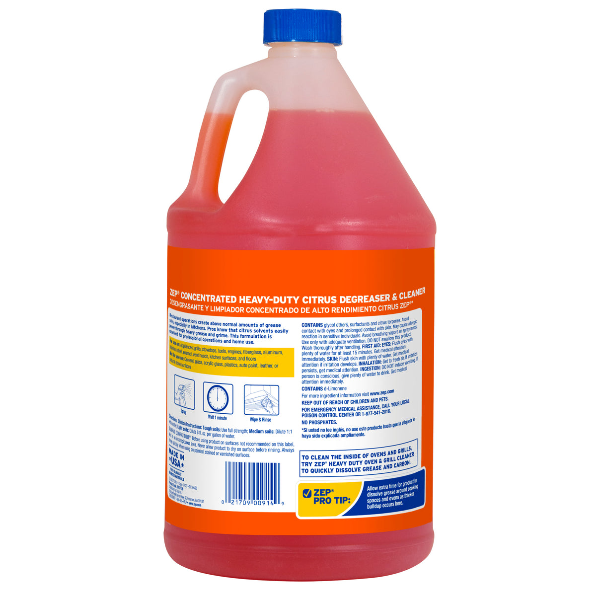 Zep Heavy-Duty Citrus Degreaser and Cleaner – Removes Grease and Grime ...