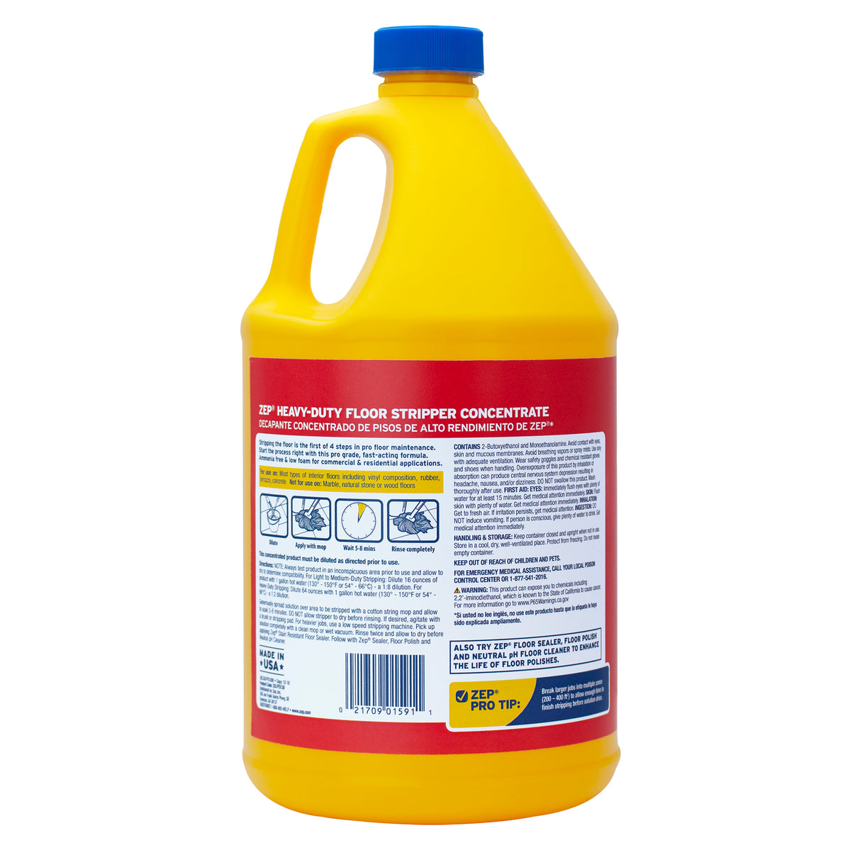 Zep Heavy-Duty Floor Stripper Concentrate – Removes Heavy Polish Build ...