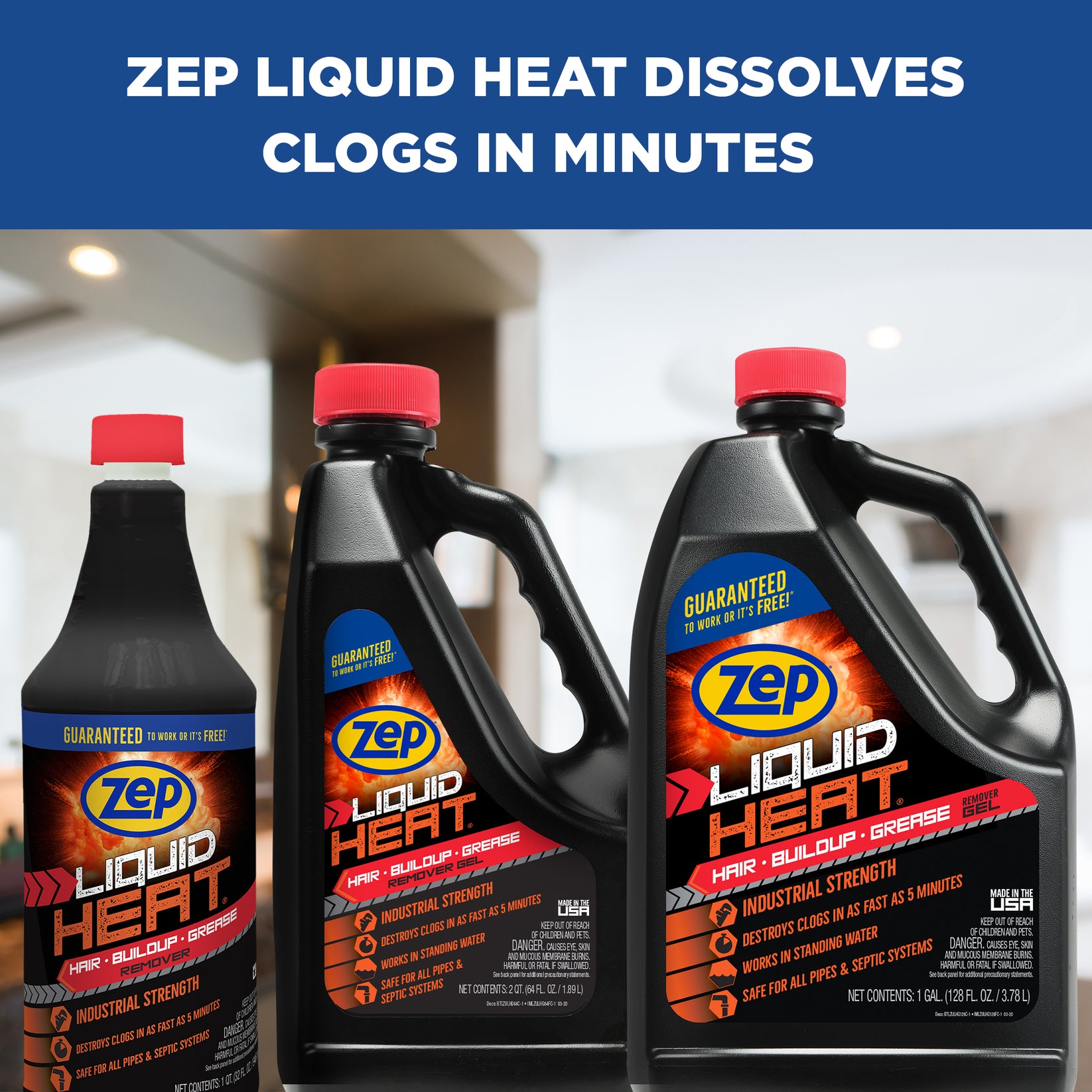 Liquid Heat Drain Opener - 32 Fl. Oz. – Zep Inc.