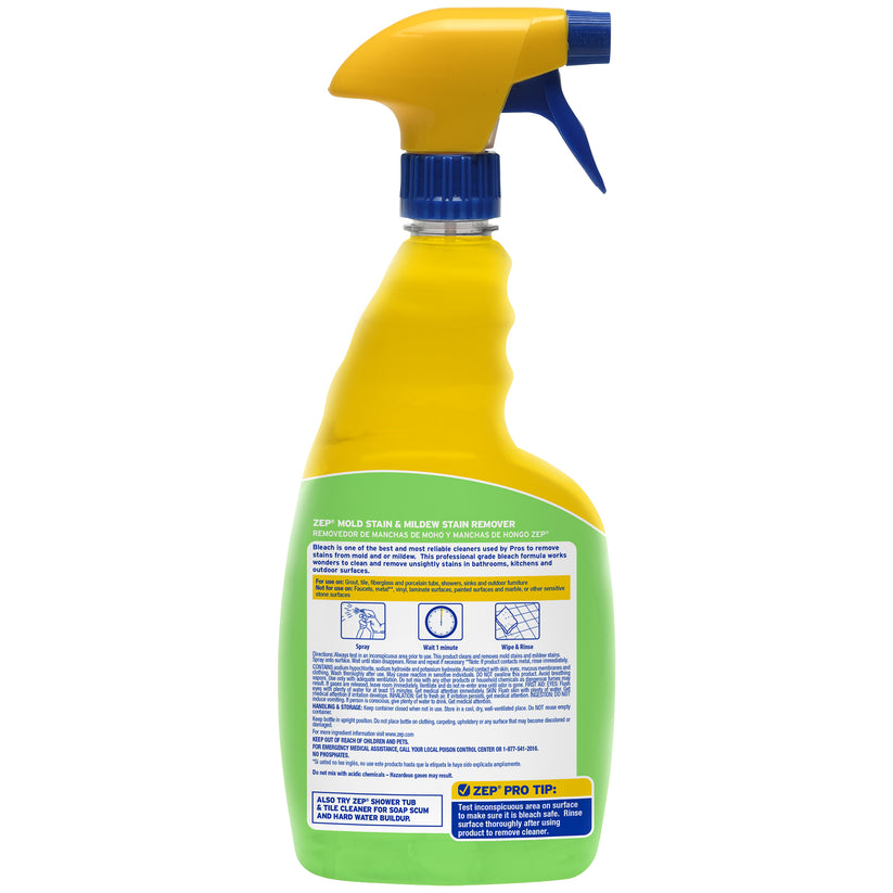 Zep Mold Stain and Mildew Stain Remover – Powerful Bleach Formula – 32 ...