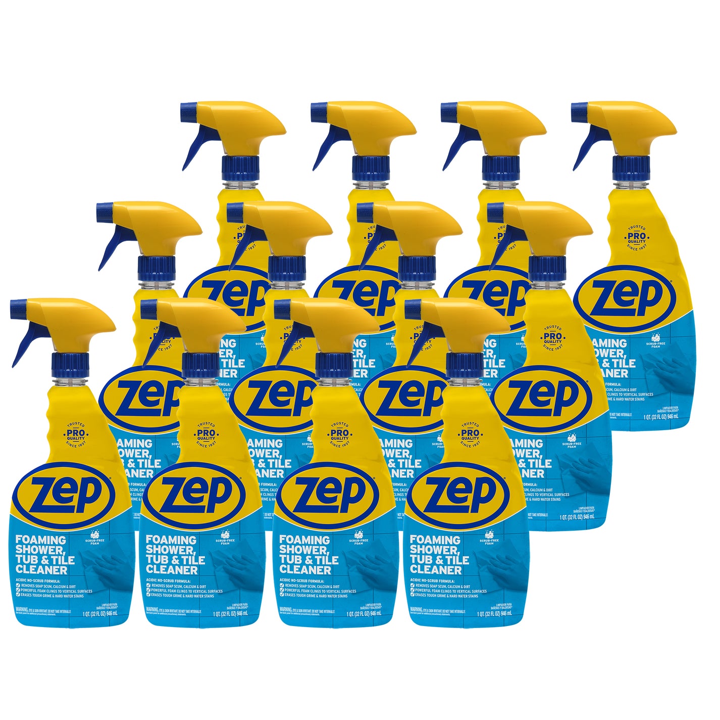 Zep Foaming Shower, Tub & Tile Cleaner – No-Scrub Formula – 32 oz – Zep ...