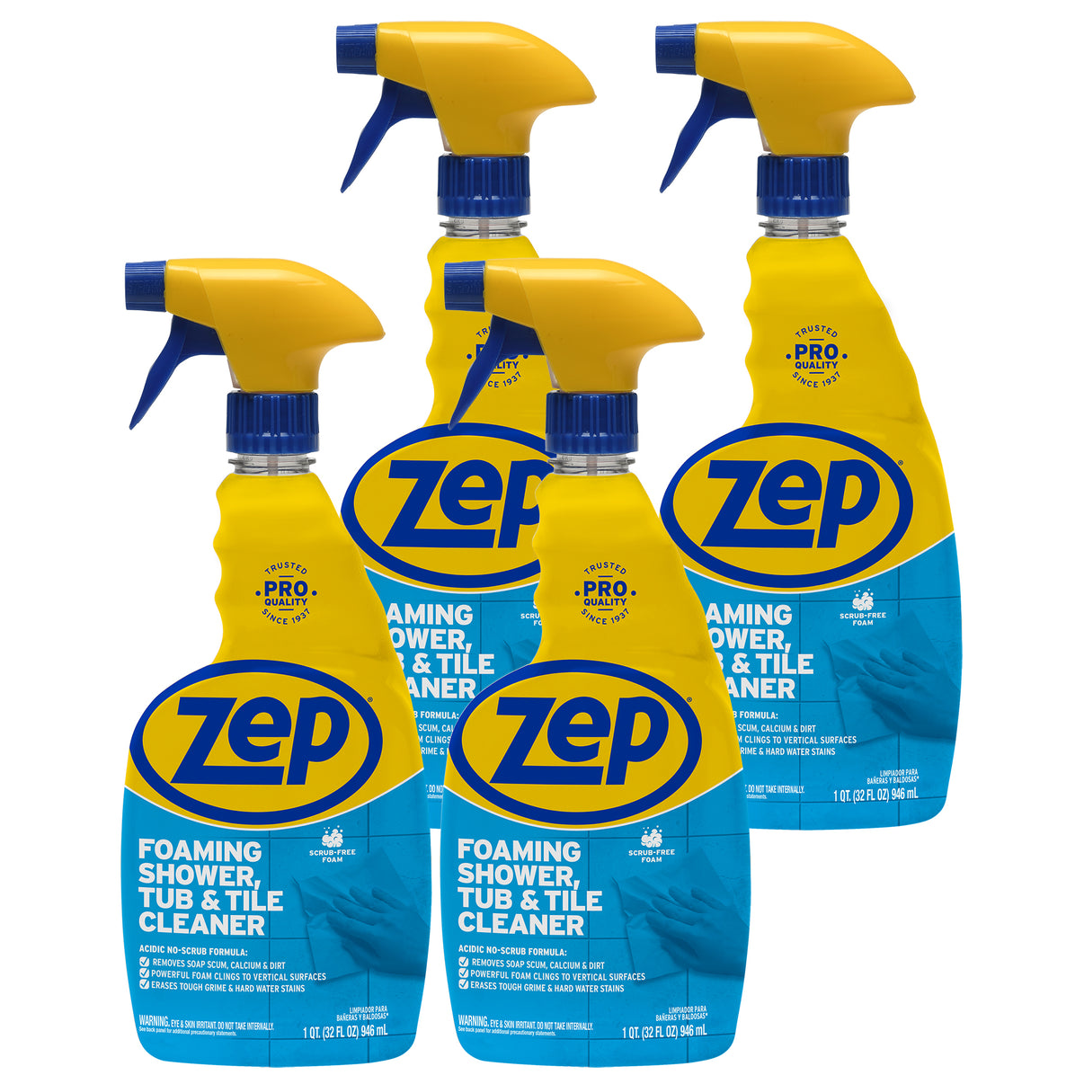 Zep Foaming Shower, Tub & Tile Cleaner – No-Scrub Formula – 32 oz – Zep ...