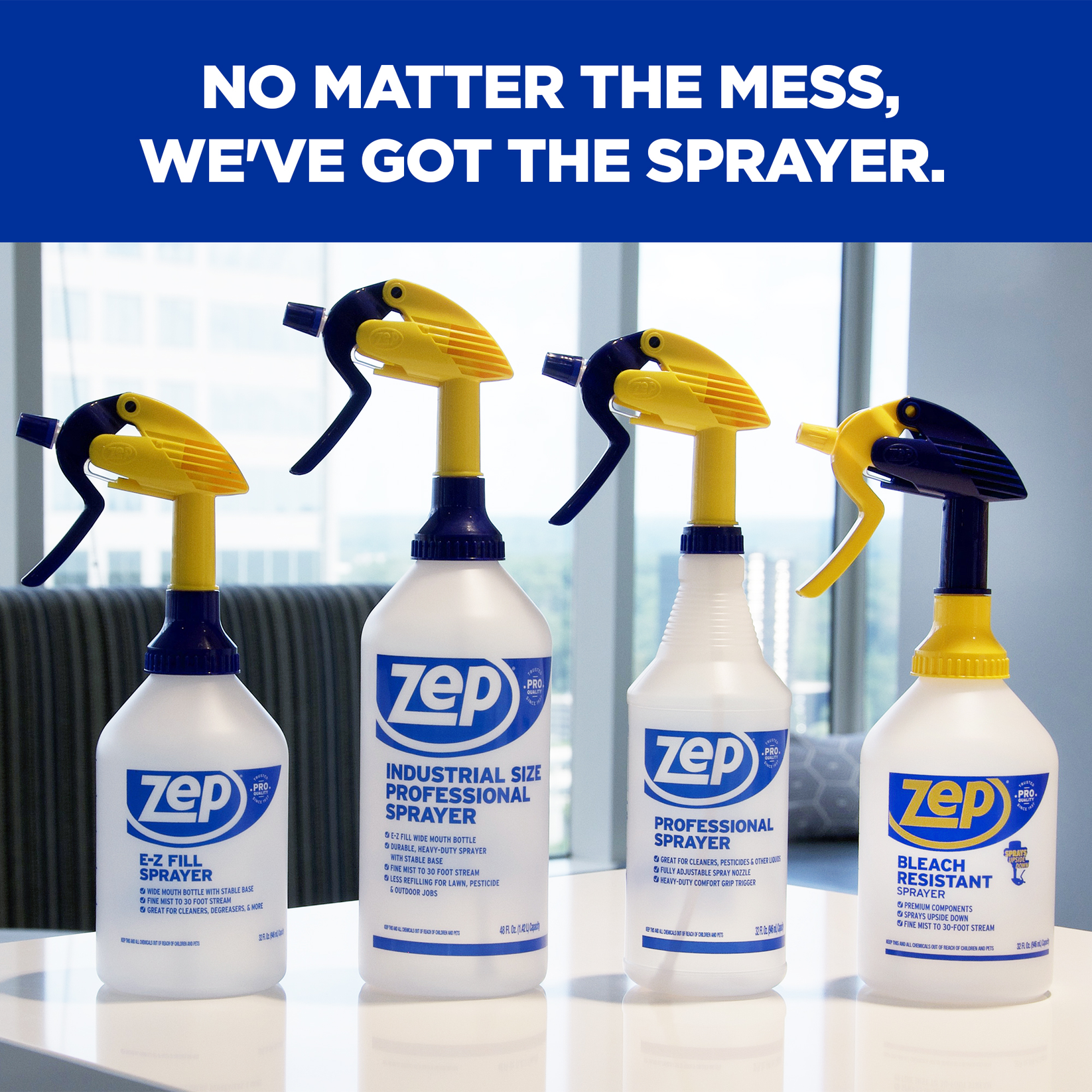 Zep Bleach Resistant Sprayer – Holds Chemicals including Bleach – 32 o ...