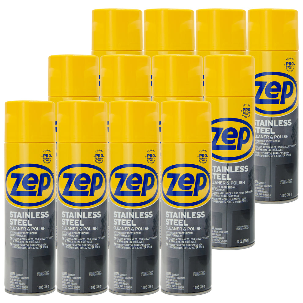Zep Stainless Steel Cleaner and Polish – Removes Fingerprints and Wate ...