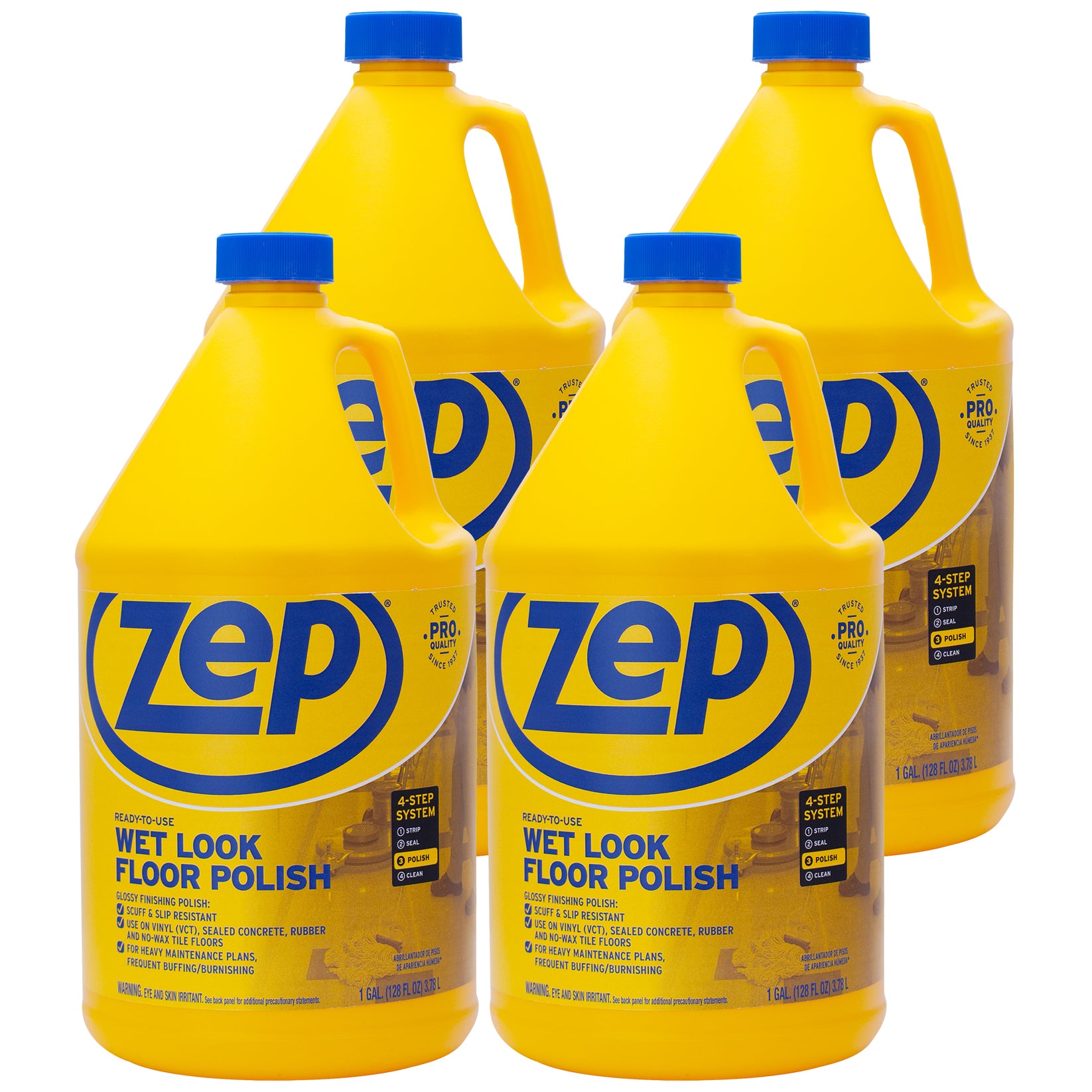 Zep Wet-Look Floor Polish – Enhances Hard Floor Appearance – 1 Gallon ...