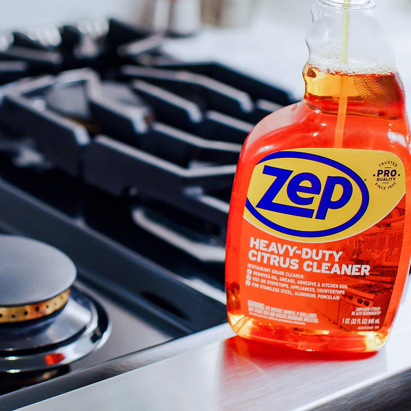 Zep Heavy-Duty Citrus Degreaser and Cleaner – Removes Grease – 24 oz ...
